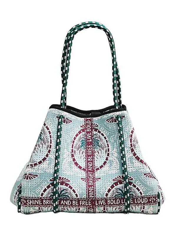 POP UPS BRAND Everyday Neoprene Tote - Green Pattern
