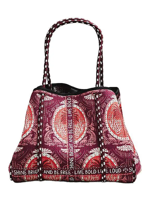 POP UPS BRAND Everyday Neoprene Tote - Red Pattern