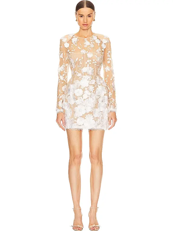BRONX AND BRONCO Bouquet Maraya Mini Dress - White
