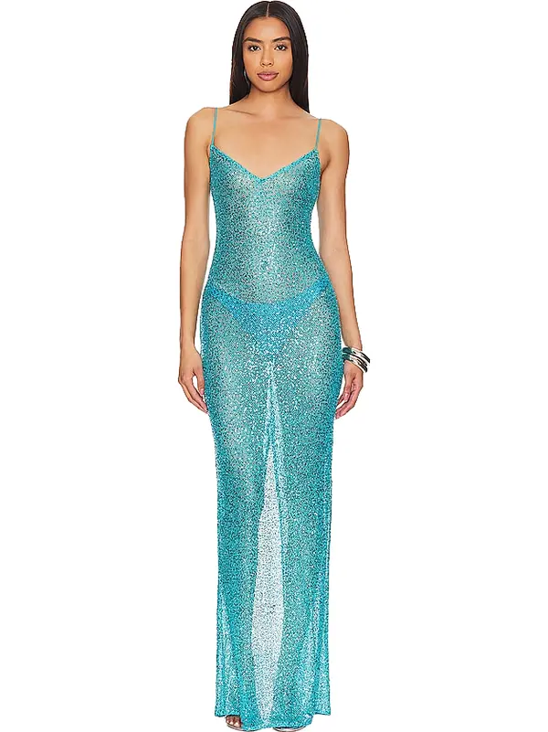 Nbd Leighan Gown - Turquoise