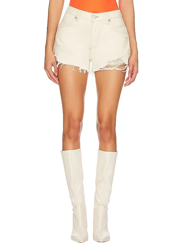 Free People We The Free Now Or Never Denim Short - Ecru