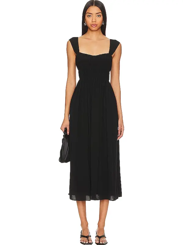 Rue Sophie Layla Midi Dress - Black