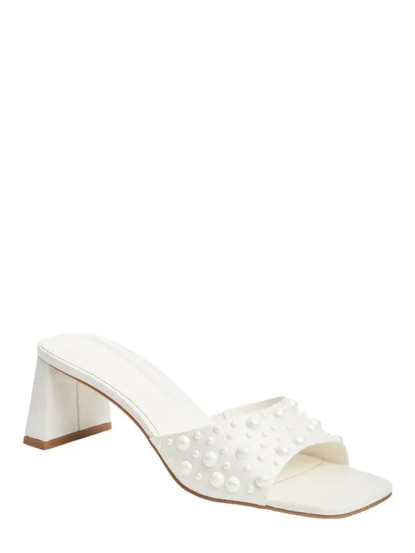 OPEN EDIT Jaydin Slide Sandal - White Pearl