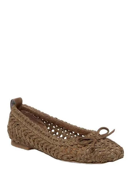 KELSI DAGGER BROOKLYN Frankie Crochet Ballet Flat - Armadillo