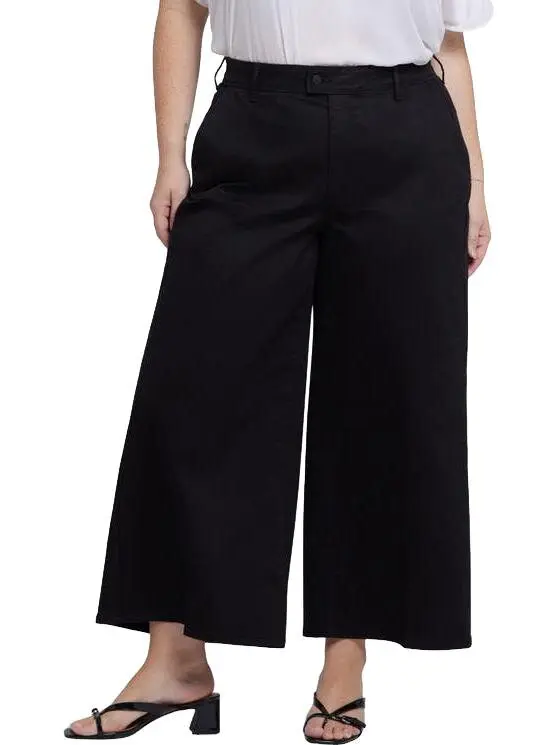 NYDJ Mona High-waist Wide-leg Trousers - Black
