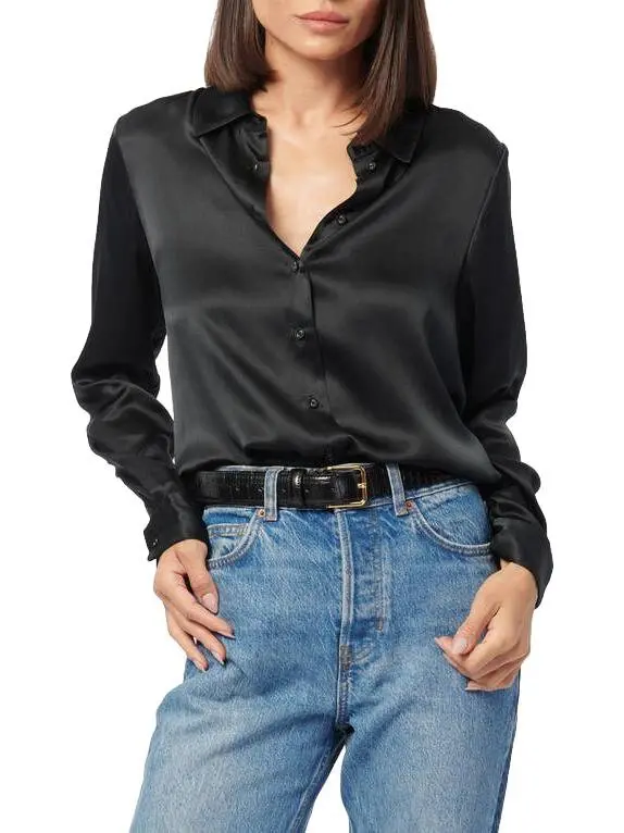 Cami Nyc Crosby Silk Charmeuse Shirt - Black