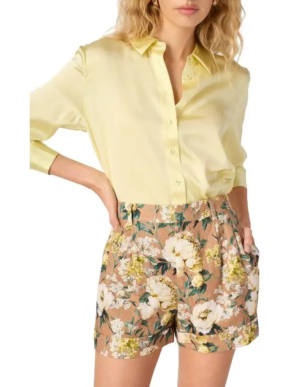 Cami Nyc Crosby Silk Charmeuse Shirt - Buttercup