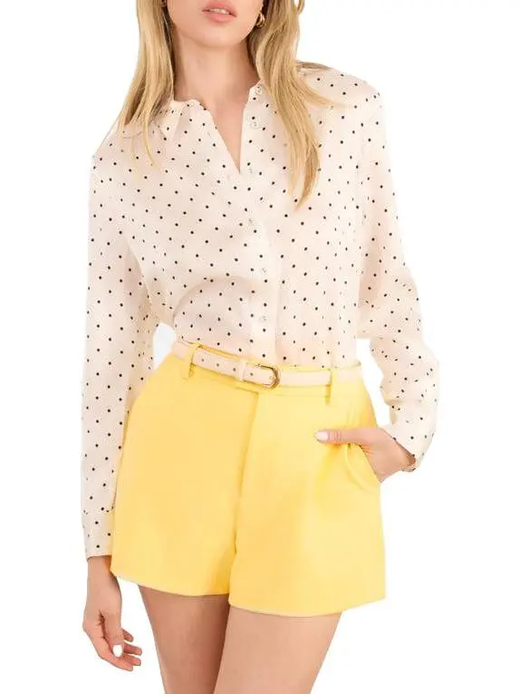 Cami Nyc Crosby Silk Charmeuse Shirt - Pin Dot