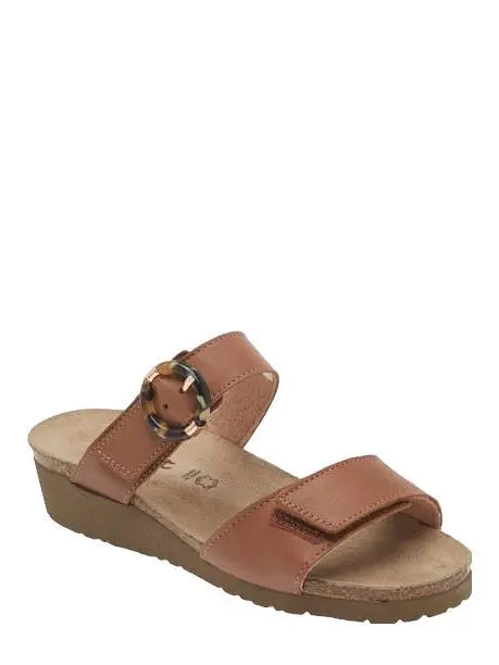 Naot Anabel Wedge Sandal - Caramel Leather