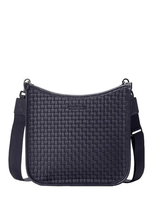 Mz Wallace Woven Nylon Box Crossbody - Black