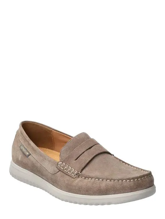 Mephisto Titouan Penny Loafer - Warm Grey Velours