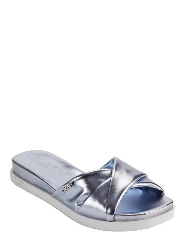 Dkny Jezebel Slide Sandal - Metallic Blue