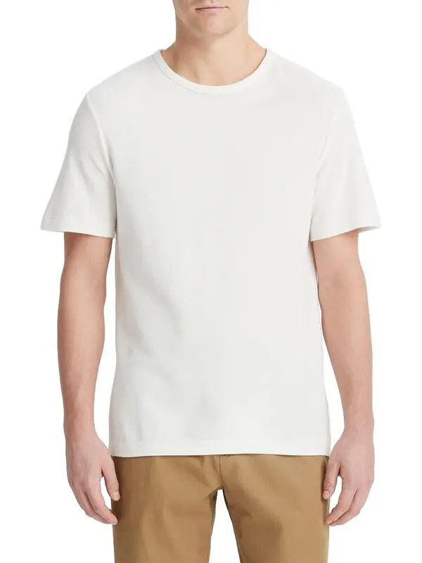 Vince Pima Cotton Piqué T-shirt - Alabaster