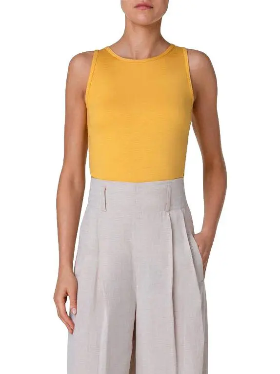 Akris Sleeveless Stretch Modal Top - Sun