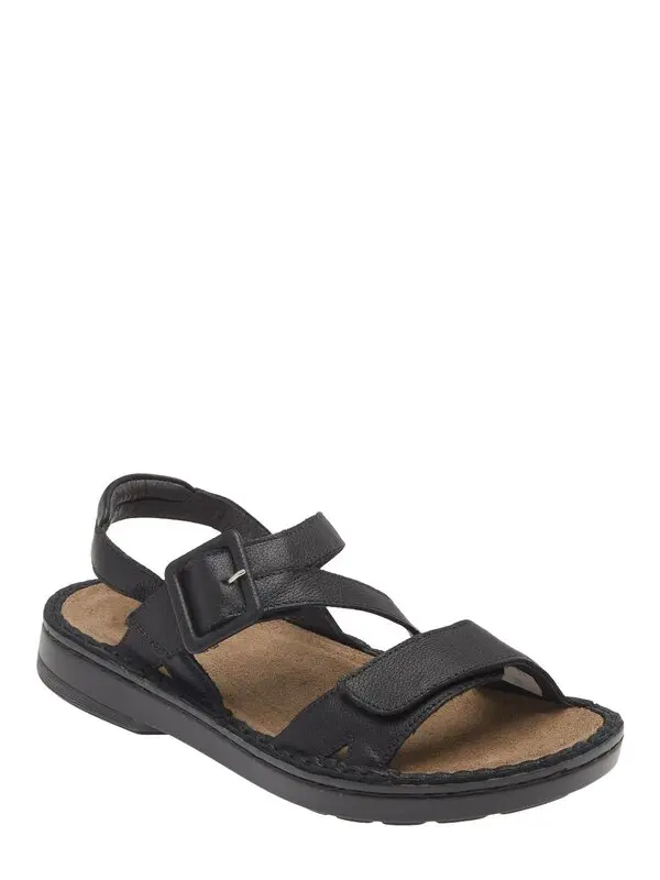 Naot Castelo Sandal - Soft Black Leather