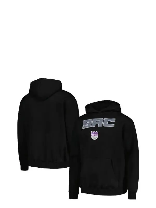 STADIUM ESSENTIALS Sacramento Kings Embroidered Logo Hoodie - Black