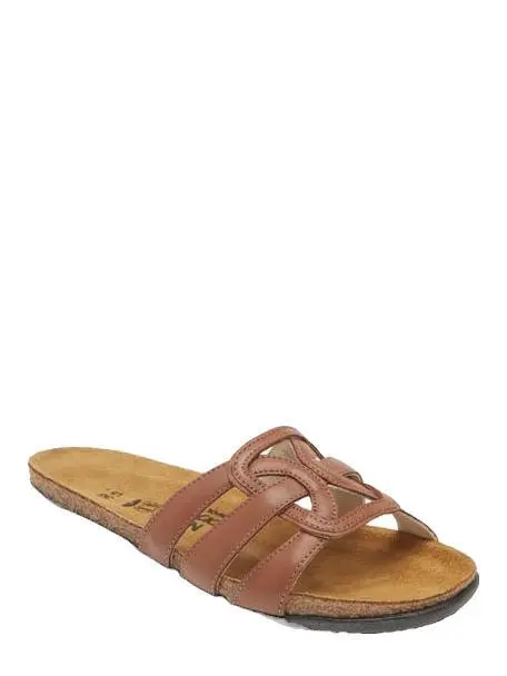 Naot Liv Slide Sandal - Caramel Leather