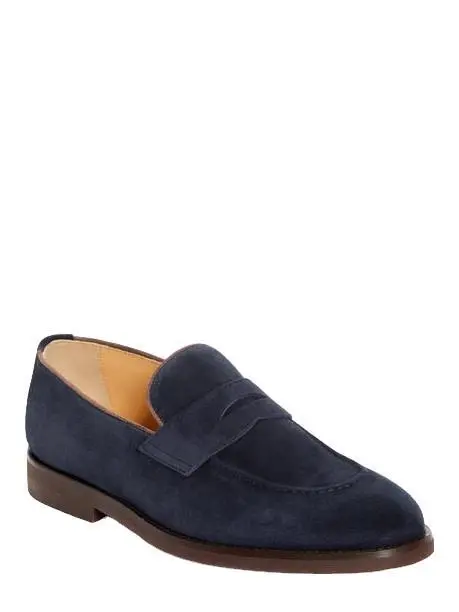 Brunello Cucinelli Suede Penny Loafer - Blue