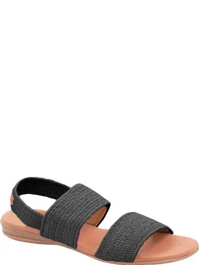 Andre Assous Nigella Woven Slingback Sandals - Black