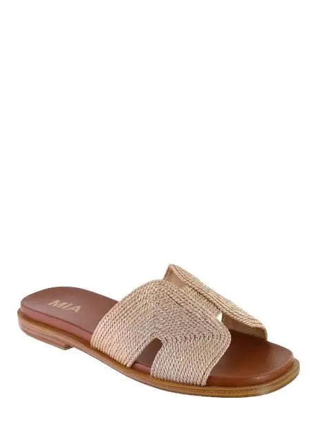 Mia Slide Sandal - Soft Gold