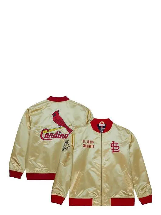 Mitchell & Ness St. Louis Cardinals Og 2.0 Lightweight Satin Jacket - Gold