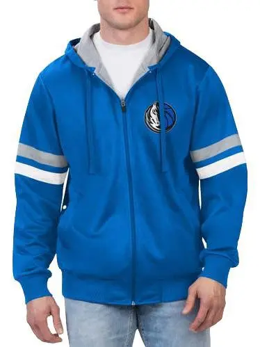 G-III SPORTS BY CARL BANKS Dallas Mavericks Contender Full-zip Hoodie - Blue