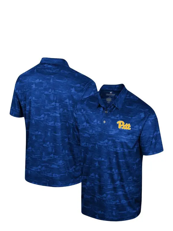COLOSSEUM Pitt Panthers Daly Print Polo - Royal