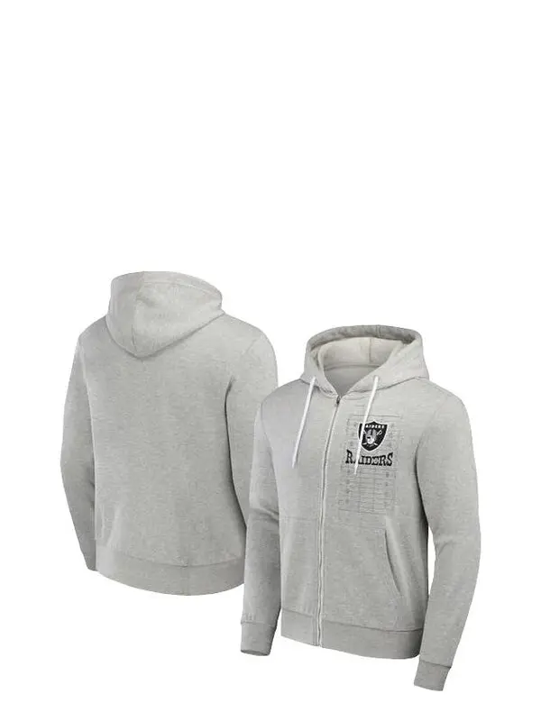 NFL X DARIUS RUCKER Collection Las Vegas Raiders Full-zip Hoodie - Heather Gray