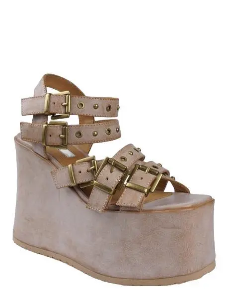 ZIGI Vianca Platform Wedge Sandal - Off White Grey