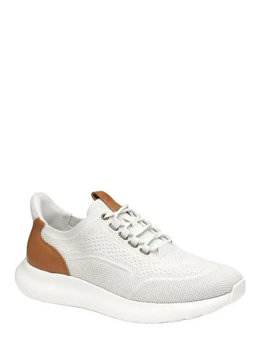 Johnston & Murphy Amherst 2.0 Knit Plain Toe Sneaker - White Knit