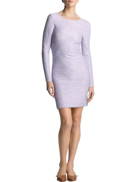 St. John Sequin Knit Body-con Dress - Dusty Lavender