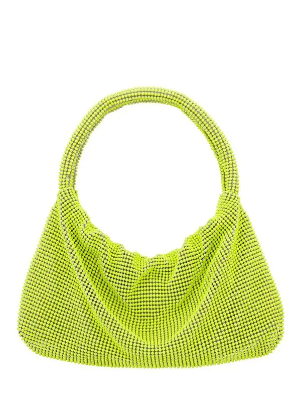 Nina Joyce Mesh Top Handle Bag - Neon Lime