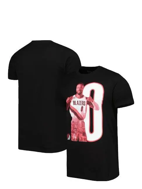 STADIUM ESSENTIALS Damian Lillard Portland Trail Blazers Player T-shirt - Black