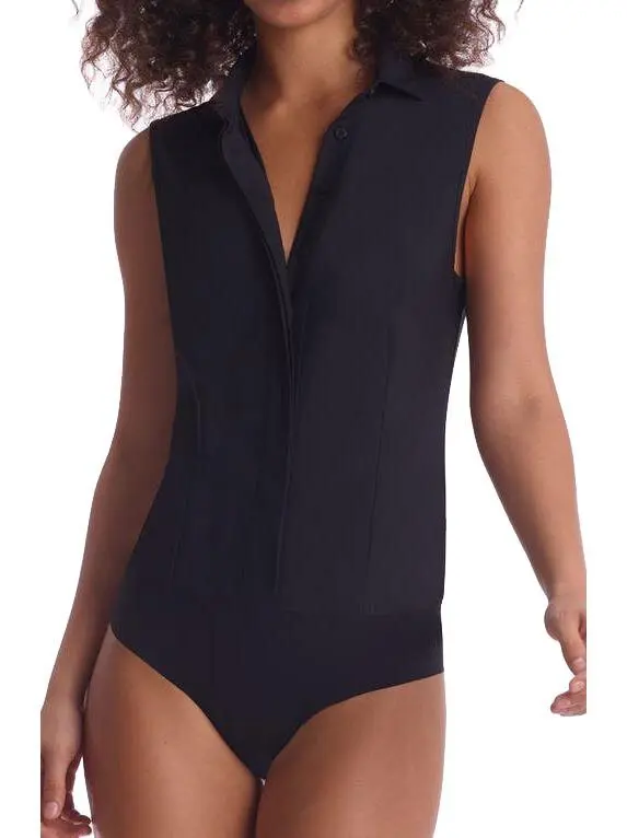 Commando Sleeveless Button-up Bodysuit - Black