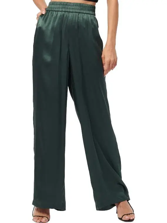 Cami Nyc Bleecker Silk Charmeuse Pants - Hunter