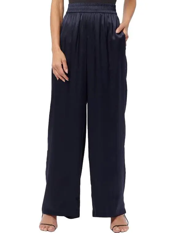 Cami Nyc Bleecker Silk Charmeuse Pants - Navy