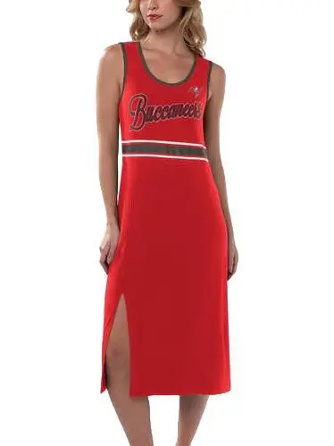 G-III 4HER BY CARL BANKS Tampa Bay Buccaneers Main Field Maxi Dress - Red