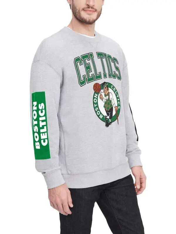 Tommy Hilfiger Boston Celtics Crew Neck Pullover Sweatshirt - Heather Gray