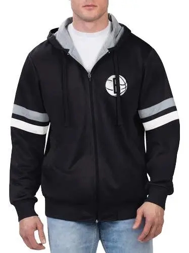 G-III SPORTS BY CARL BANKS Brooklyn Nets Contender Full-zip Hoodie Jacket - Black