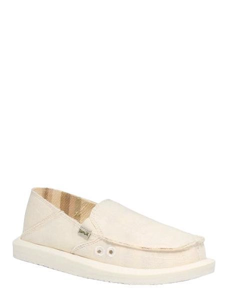 Sanuk Donna Convertible Hemp Slip-on Shoe - Wht