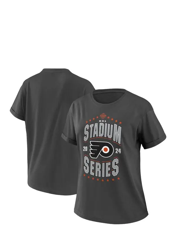 WEAR BY ERIN ANDREWS Philadelphia Flyers 2024 Nhl Stadium Series T-shirt - Charcoal