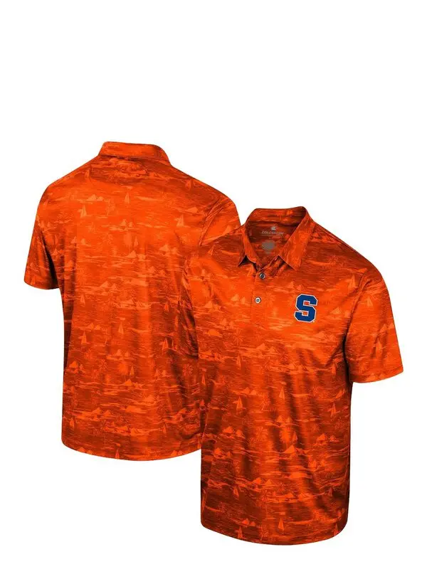 COLOSSEUM Syracuse Daly Print Polo - Orange