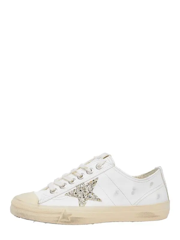 GOLDEN GOOSE V-star 2 Leather Sneakers - White/platinum