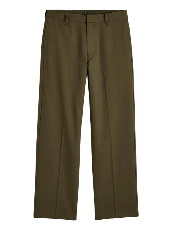 Madewell Cotton-wool Blend Flat-front Trousers - Capers