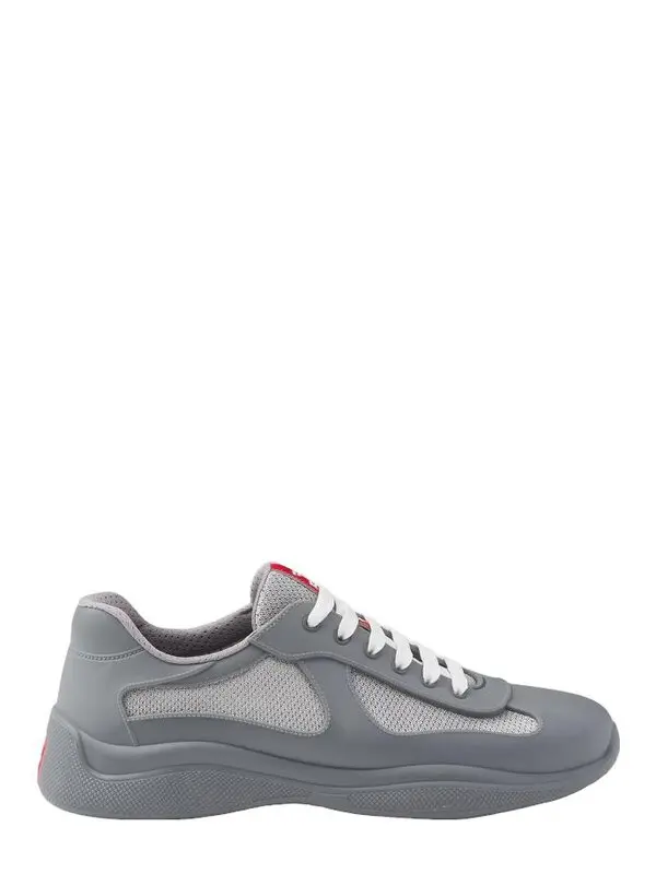 Prada America's Cup Soft Rubber And Bike Fabric Sneakers - Grey