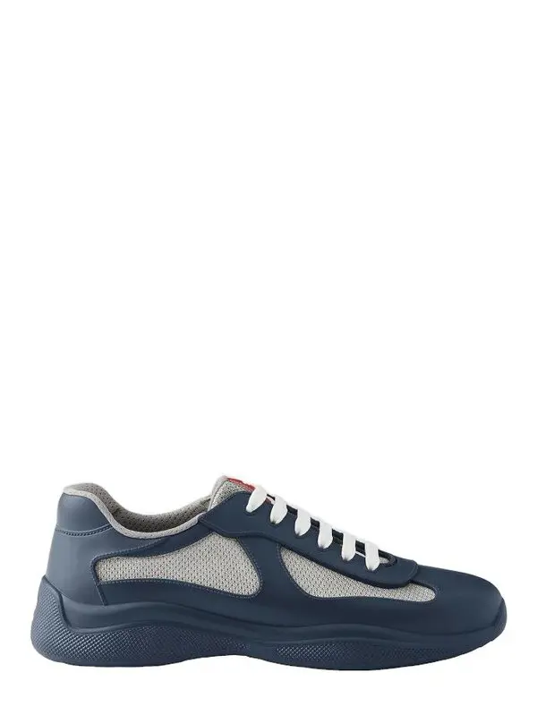 Prada America's Cup Soft Rubber And Bike Fabric Sneakers - Navy