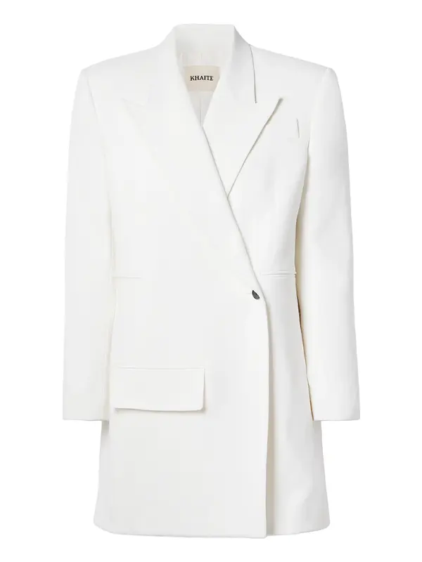 Khaite Jacobson Crepe Blazer - White