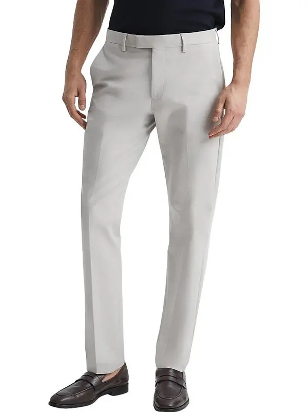 REISS Eastbury Cotton Stretch Slim Fit Chino Pants - Stone