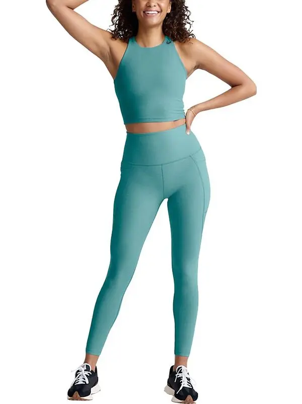 Beyond Yoga Spacedye Refocus Cropped Tank Top - Deep Aqua