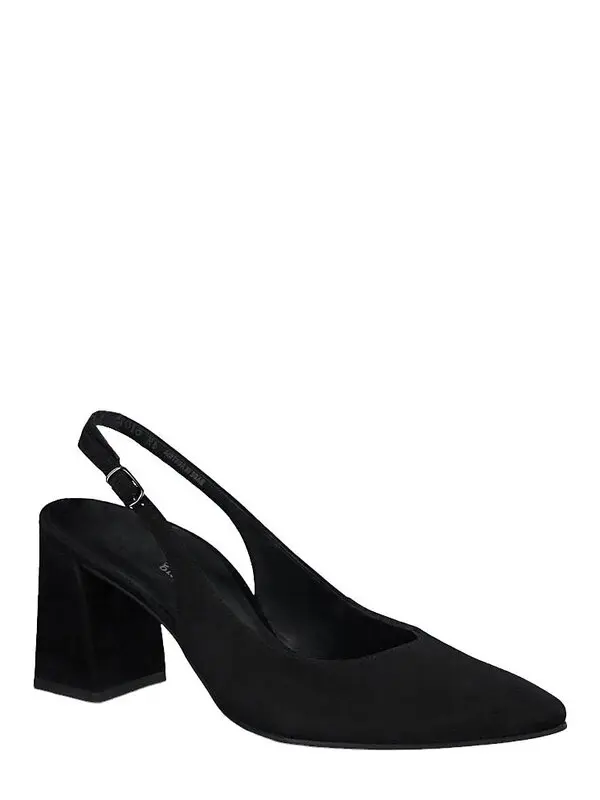 Paul Green Toluca Sling Pumps - Black Suede